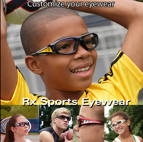 Prescription Football Glasses for juniors available in 6 colours and 3 ...
